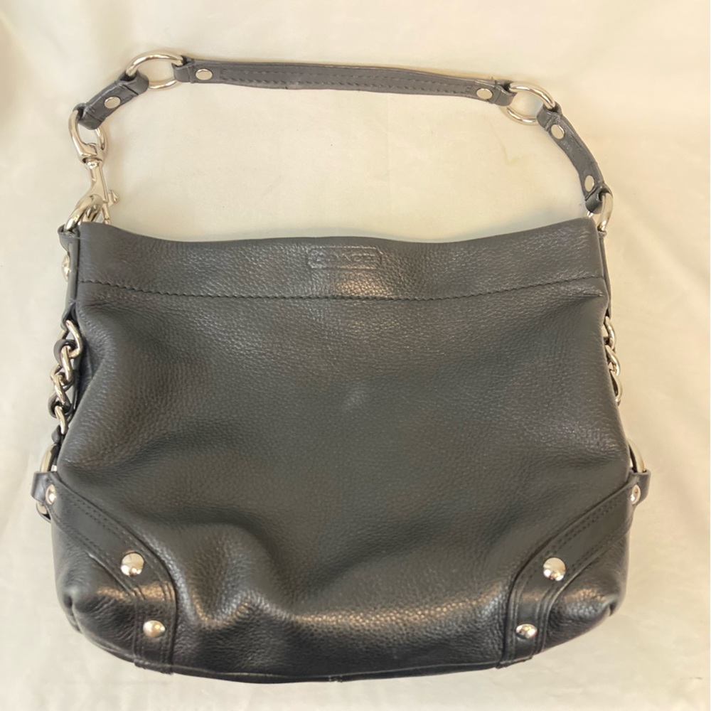 Coach Carly Pebbled Leather Shoulder Bag - Gem